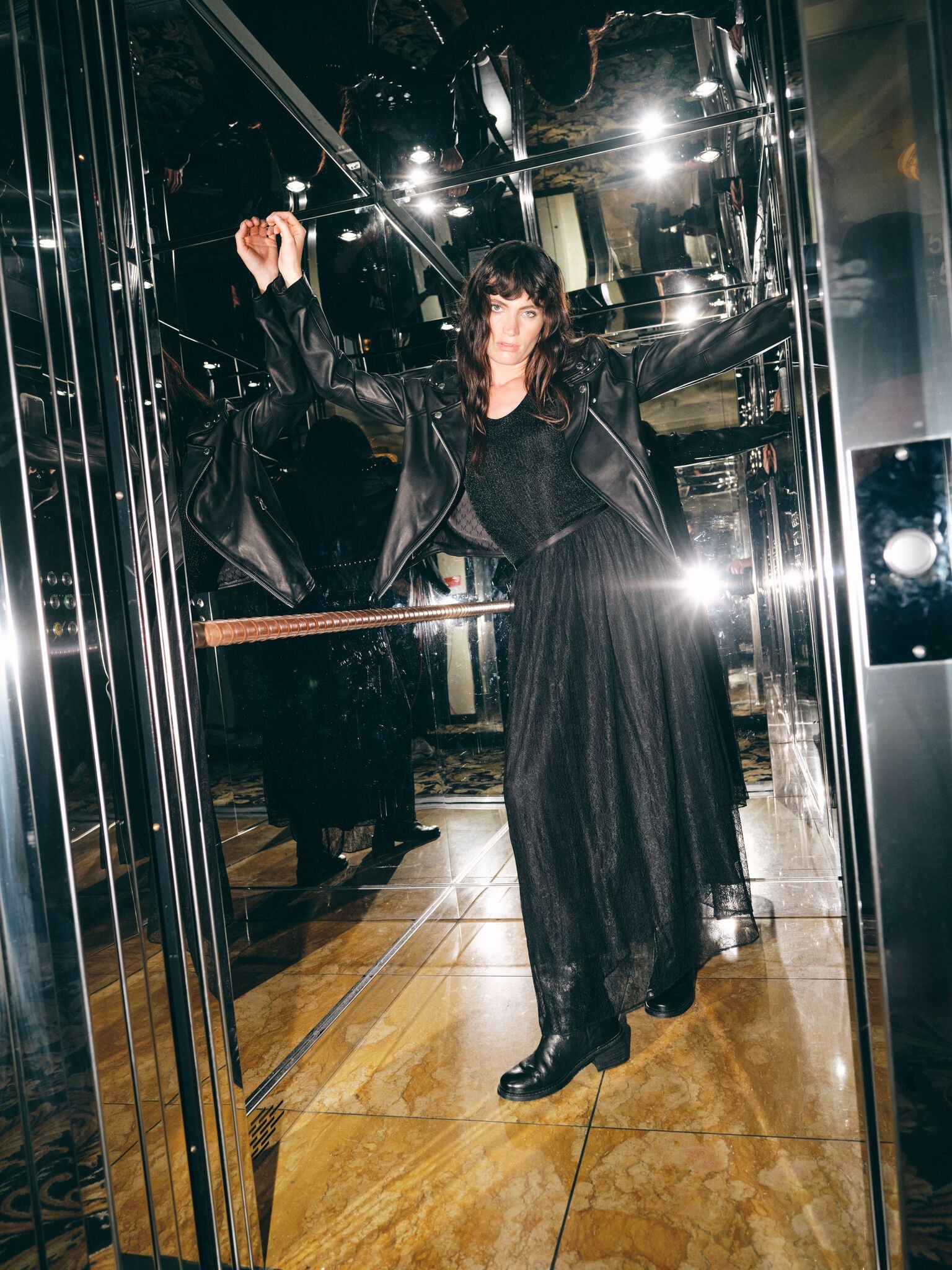 Köp MMGoha Stud Läderjacka med fri frakt | Mos Mosh